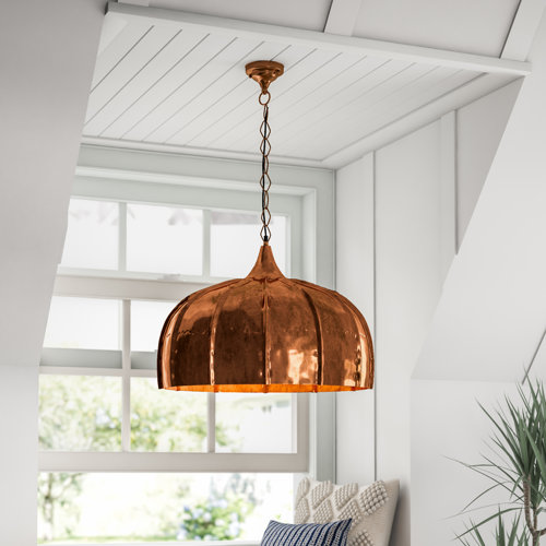 Bungalow Rose Dlyla 1 Light Copper Single Pendant And Reviews Wayfair